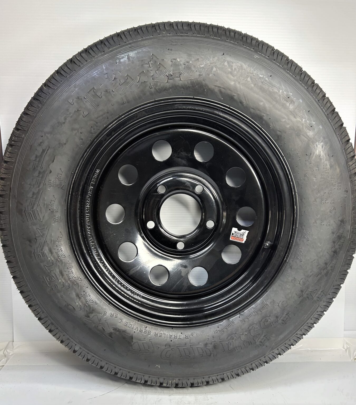 15" Inch Pre-Mounted 8ply ST205/75R15 Black Mod 5x5 Trailer Tire ...