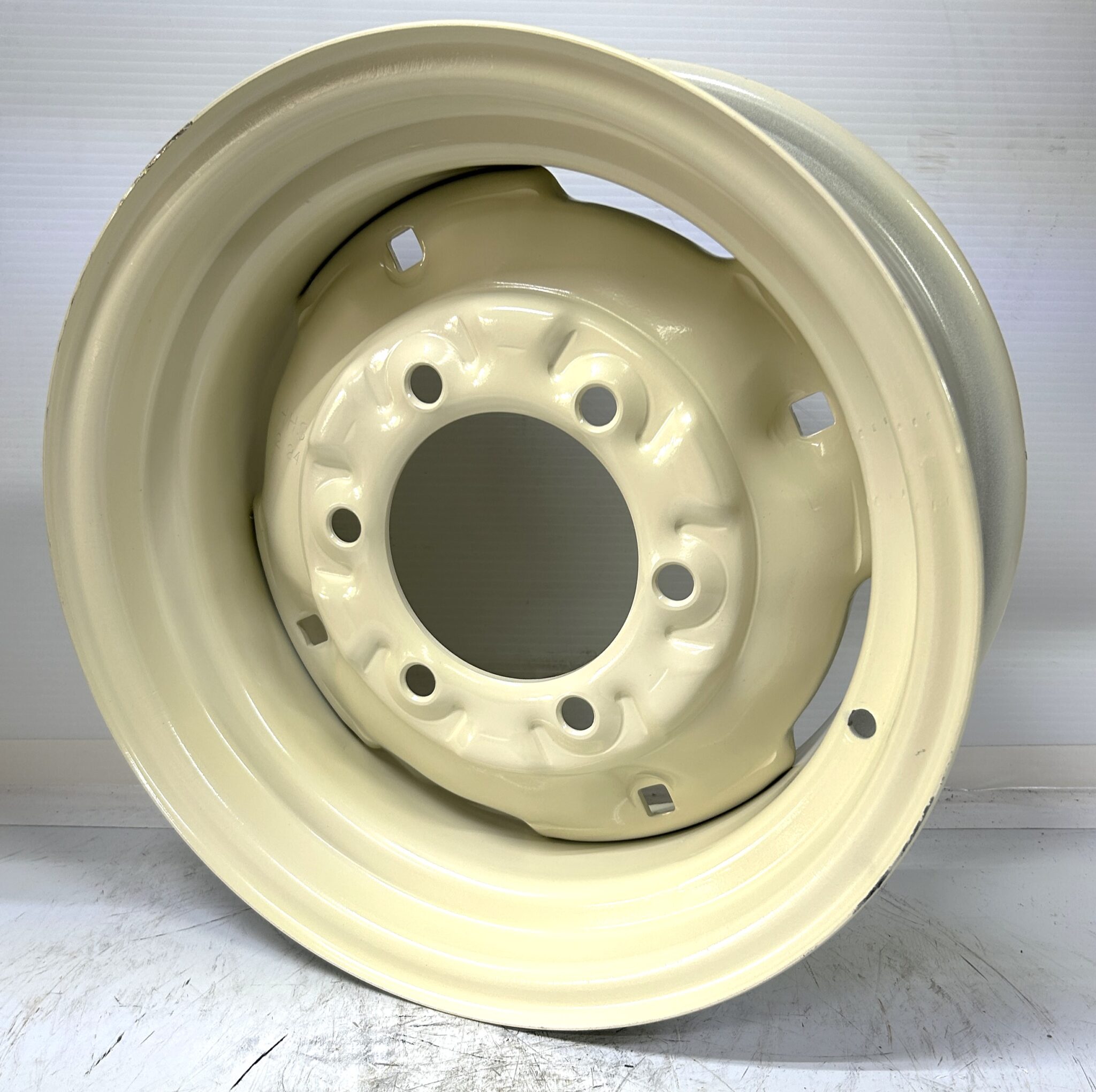 14 x 6 Wheel Rim USA 6 Lug Tractor Ag Farm Implement N14666 ag Cream ...