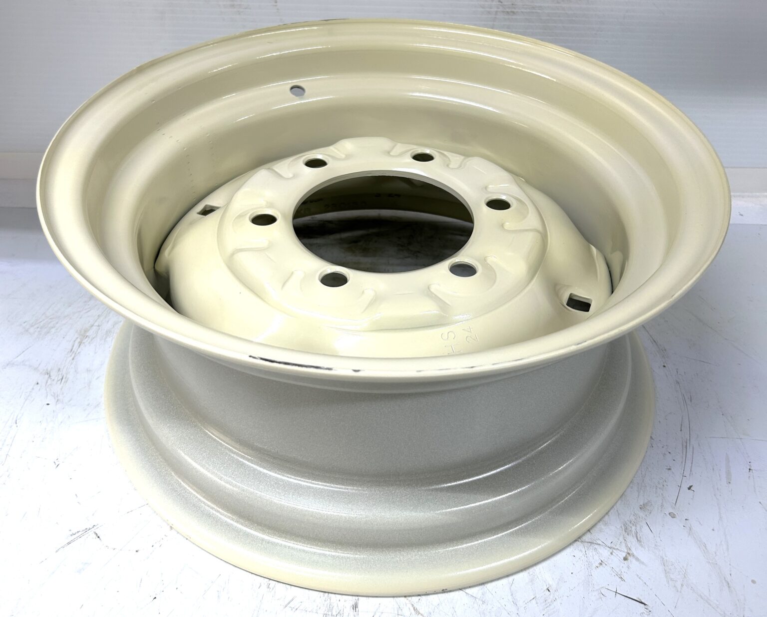 14 x 6 Wheel Rim USA 6 Lug Tractor Ag Farm Implement N14666 ag Cream ...